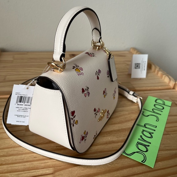 Coach | Bags | Coach Lysa Top Handle Bag With Heart Print | Poshmark
